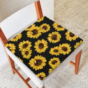 square chair cushion sunflower foam seat cushion sunflower print chair pad slip resistant thick and comfortable seat cushion pads durable soft mat pad 16 inch x 16 inch