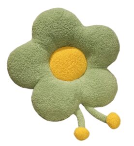 hxiyan flower pillow winter bedroom floor mat decoration sedentary office cushion dining chair cushion lumbar cushion leisure reading mat ornament (17.7in, green)