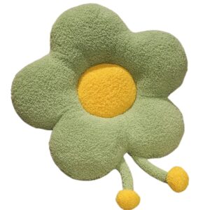 HXIYAN Flower Pillow Winter Bedroom Floor mat Decoration sedentary Office Cushion Dining Chair Cushion Lumbar Cushion Leisure Reading mat Ornament (17.7in, Green)