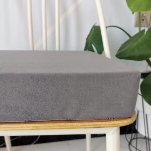 vctops Velvet Foam Seat Cushion Chair Pad Non Slip Soft Chair Cushion with Removable Cover, for Relief and Comfort (Dark Grey, 20"x20"x3")