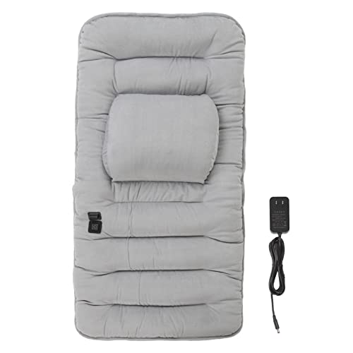 Qinlorgo Heated Cushion, Light Grey Chair Heating Mat for Home