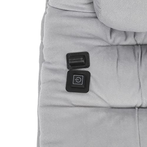 Qinlorgo Heated Cushion, Light Grey Chair Heating Mat for Home