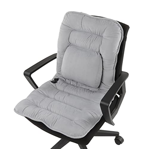 Qinlorgo Heated Cushion, Light Grey Chair Heating Mat for Home