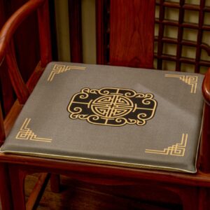 GEORPE Office Chair Pad Traditional Chinese Style Seat Cushion Sponge Sofa Red Wooden Armchair Pads for Home Decor