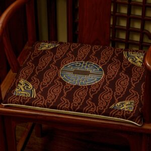 GEORPE Office Chair Pad Traditional Chinese Style Seat Cushion Sponge Sofa Red Wooden Armchair Pads for Home Decor