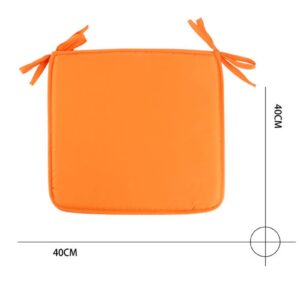 AOKID Office Chair Cushion, Chair Cushion with Ties Non-Slip Seat Cushion for Dinning Room, Living Room Orange