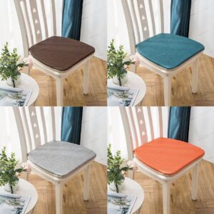 Dining Chair Cushion with Ties,Kitchen Dining Chair Pad and Seat Cushion with Zipper,1/2/4 Packs Chair Cushion for Dining Chairs Washable&Removable ( Color : Light Gray , Size : Set of 2 )