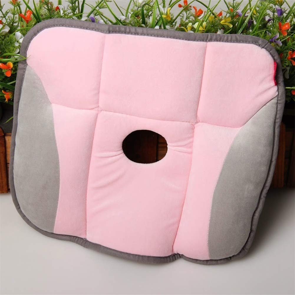 Jiecikou Butt Lifter Cushion Bone Relief Cushion for Lower Back, Hamstrings, Hips, Ischial Tuberosity Comfortable Breathable Home Office Seat Mat Chair Pad Pink+Grey