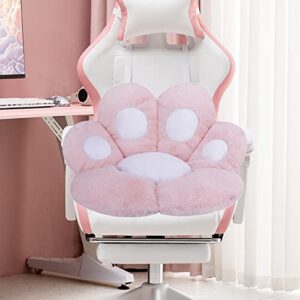 seat/chair cushion, cat paw cushion, cute girl gamer chair cushion pad pillow gaming accessories, hanging chair cushion, non slip floor seating lazy sofa with lumbar back support