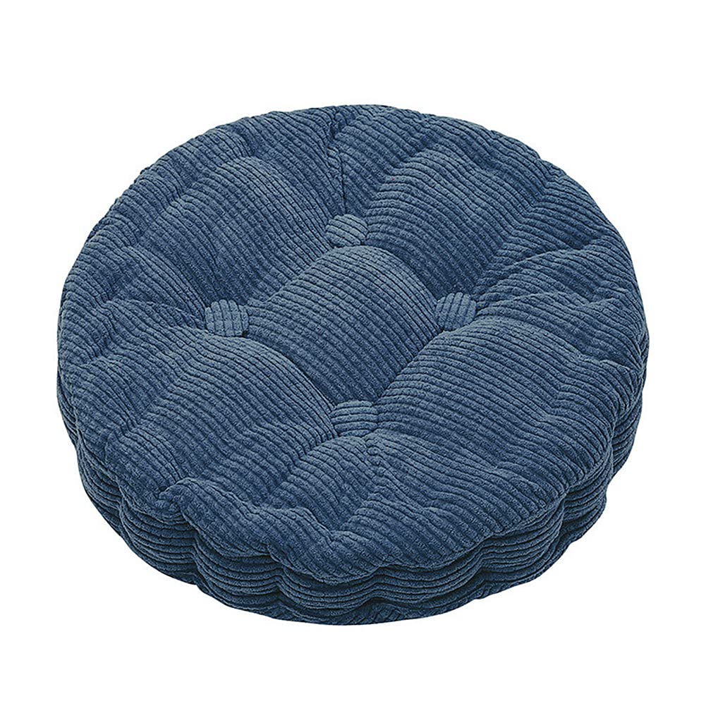 ZYHW Round Seat Cushions, EPE Foam Filled Indoor Chair Pad Cushions,15'' Chair Pads Thickened Tatami Cushion Comfort Pillow Pads for Home/Office/Dining/Kitchen/Outdoor Bistro Set(Blue)