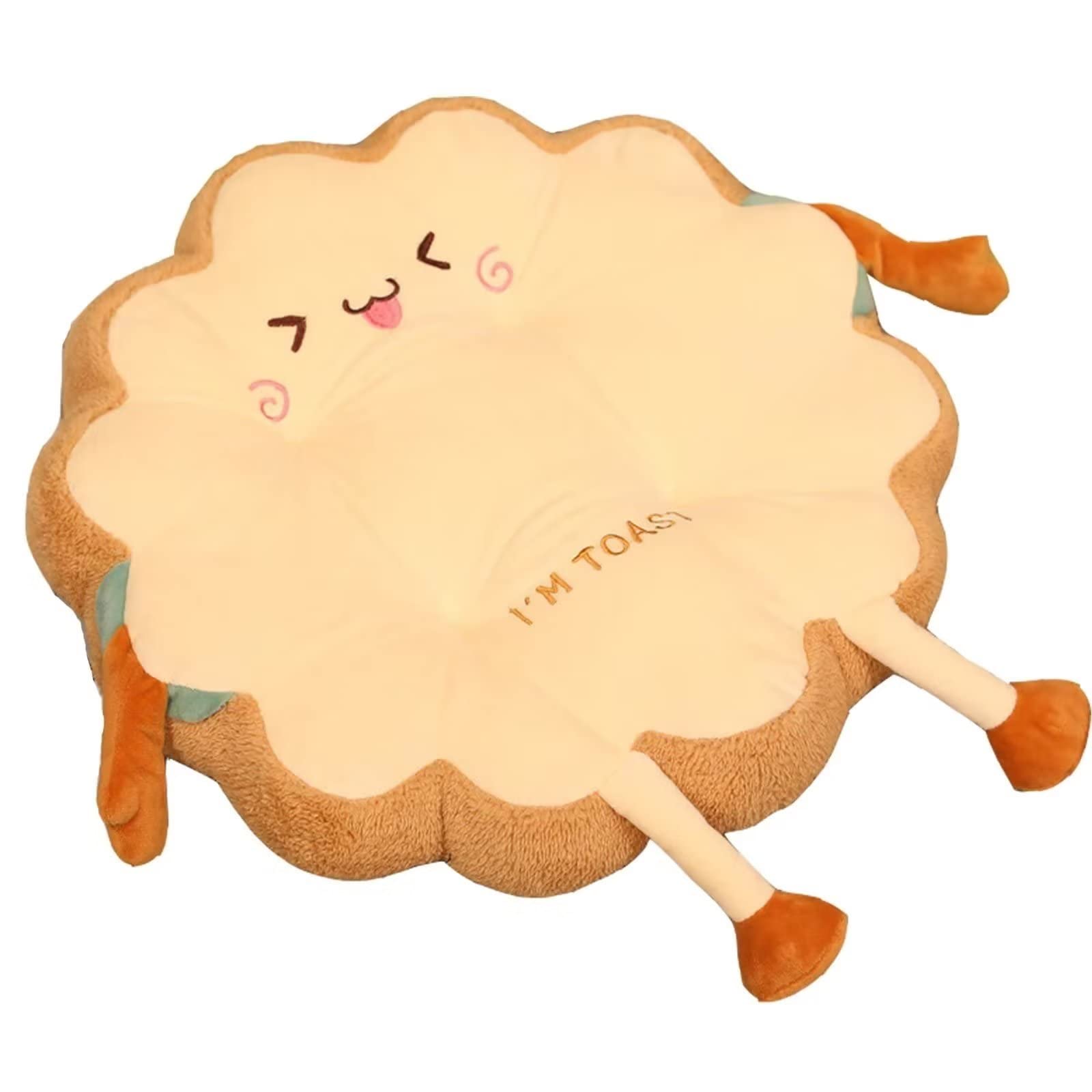 SUIVI HU Toast Pillow Cute Seat Cushion Decorative Seat Cushion Toast Bread Pillow Cushion Washable Cushion Suitable for Sofa Seat Floor Bedroom Decorative Homecoming Gift (Shy)