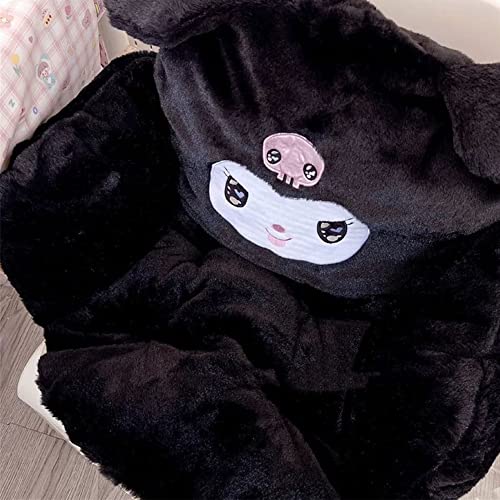 Ohjijinn Kawaii Cushion Chair, Comfy Cartoon Plush Seat Cushion, Floor Pillow Floor Cushions, Cute Office Chair Cushion Room Decor for Girls Gifts Cat Nest (Kuro)