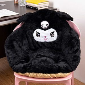 Ohjijinn Kawaii Cushion Chair, Comfy Cartoon Plush Seat Cushion, Floor Pillow Floor Cushions, Cute Office Chair Cushion Room Decor for Girls Gifts Cat Nest (Kuro)