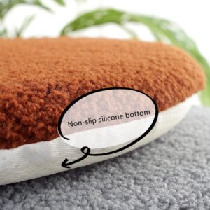 Happiness Decoration Bar Stool Cushion Round Memory Foam Seat Cushions Plush Non Slip Cushion Pads Cover Tatami Kitchen, Home, Office Chair Pads with Zipper Washable (14 inch, Light Brown)