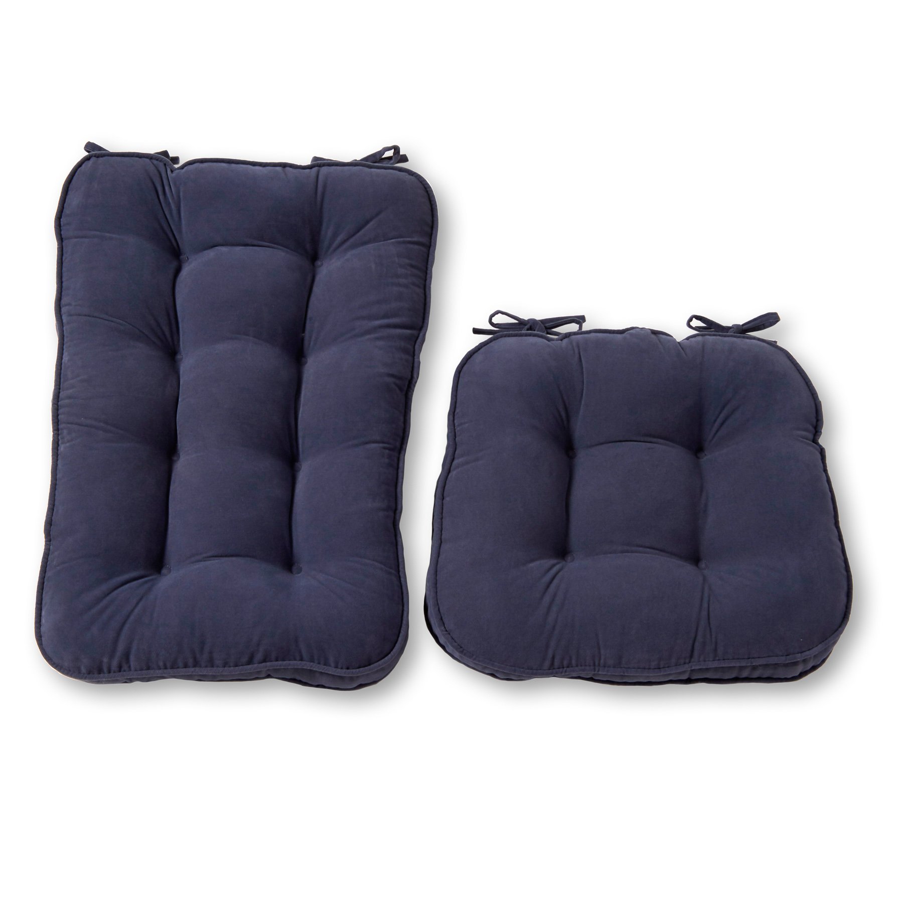 Greendale Home Fashions Hyatt 2-Piece Jumbo Rocking Chair Cushion Set, Cobalt 2 Count