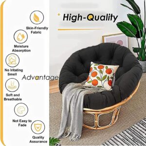 Gruytoie Papasan Round Chair Cushions, Swing Hanging Basket Seat Cushion, Thick Comfortable and Oversized Papasan