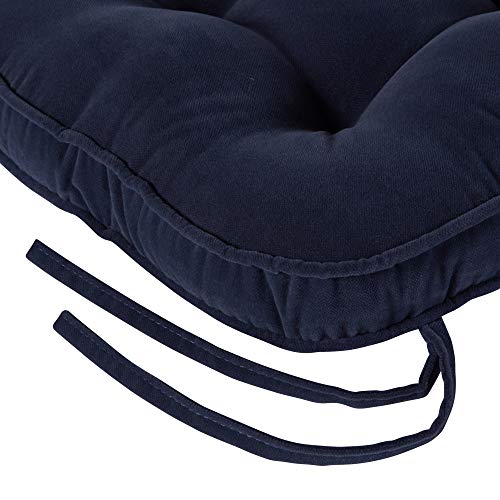 Greendale Home Fashions Standard Rocking Chair Cushion Hyatt Fabric, Denim