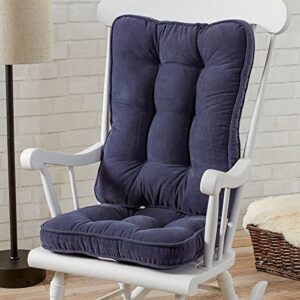 Greendale Home Fashions Standard Rocking Chair Cushion Hyatt Fabric, Denim