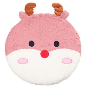 chdn memory foam seat cushion anti-slip cute animal cover soft round stool cushion chair pad floor mat 16 inch (deer)