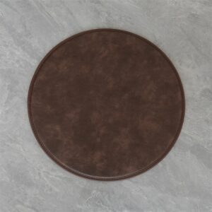 ETULLE Round Stool Chair Pads for Kitchen Dining Seat Cushions 1/2/4 Packs Leather Non-Slip Pads High Stool Chairs Pad Bistro Bar Waterproof Seat (Color : Mocha Brown, Size : 35cm*4packs)