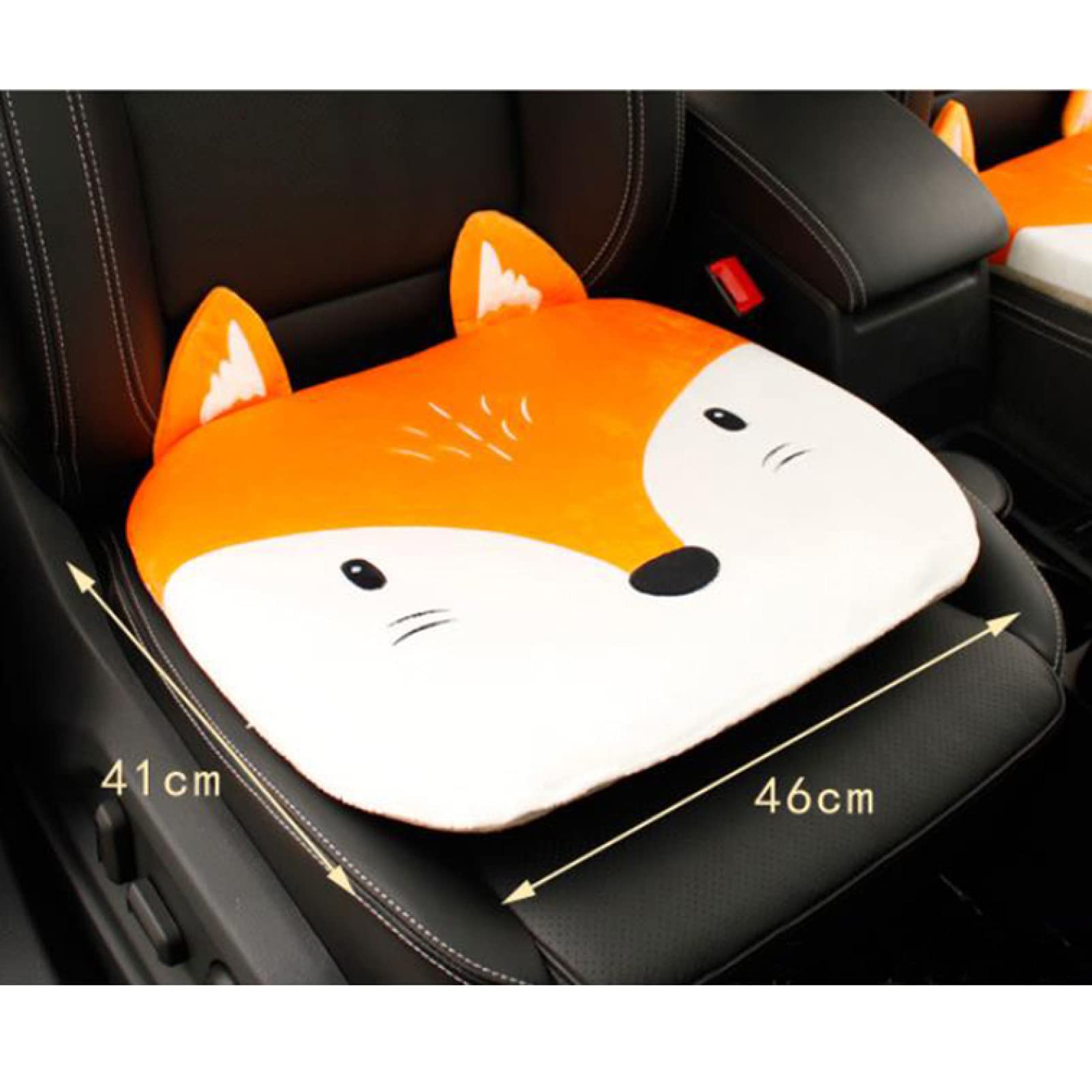 PTONUIC Cute Plush Car Seat Cushion Thicken Anti-Slip Chair Cushion Breathable Pad Soft Cartoon Seat Cushion