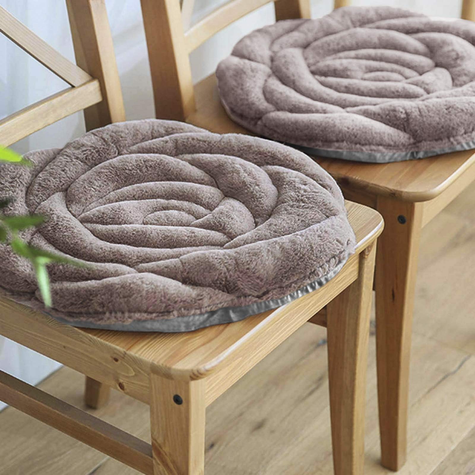 Rose Flower Comfy Chair Pad Seat Cushion Soft Thicken Seat Pads Cushion Pillow for Dining Chairs Office Chairs No Slip Sofa Seat Chair Pad Tatami Pain Relief Chair Cushions Pads for Home Office Sofa