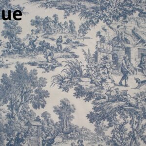 Ellis Curtain Victoria Park Toile Logan Gingham Check Reversible Toss Pillow, Blue