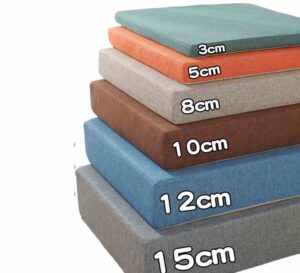 bomaty custom bench cushion,indoor sofa couch cushion bay window seat cushion bench pad,durable rectangle cushion with ties,foam pad with non-slip mat