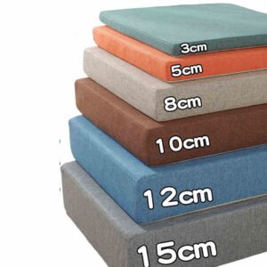 BOMATY Custom Bench Cushion,Indoor Sofa Couch Cushion Bay Window Seat Cushion Bench Pad,Durable Rectangle Cushion with Ties,Foam Pad with Non-Slip Mat