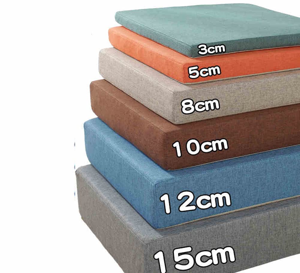 BOMATY Custom Bench Cushion,Indoor Sofa Couch Cushion Bay Window Seat Cushion Bench Pad,Durable Rectangle Cushion with Ties,Foam Pad with Non-Slip Mat