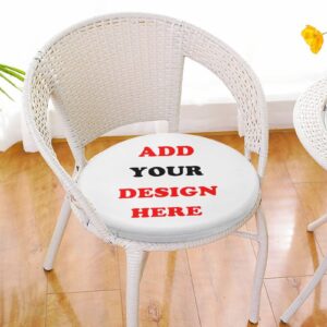 custom detachable round cushion with memory foam design your picture logo text personalized seat cushion customize indoor chair pad meditation cushion for yoga home living room chair balcony