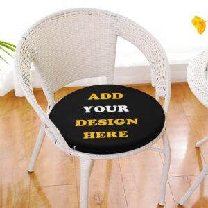 Custom Detachable Round Cushion with Memory Foam Design Your Picture Logo Text Personalized Seat Cushion Customize Indoor Chair Pad Meditation Cushion for Yoga Home Living Room Chair Balcony