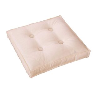 aleyha soft chair pads with removable cover comfy thick solid square seat cushion for kitchen dining room office chairs, hardwood floors (20" x 20",offwhite)