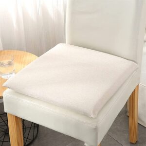 ETULLE 2 Pack Memory Foam Dining Chair Cushions,40 * 40cm Chair Pads,Soft and Comfortable Seat Cushion,Kitchen Dining Chair Cushion and Seat Cushion with Machine Washable Cover (Color : White)