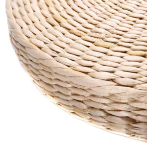 ZTGD Seat Cushion, Rattan Anti-Skidding Handmade Round Straw Weave Pillow Breathable Floor Yoga Zen Chair Seat Mat Cushion Pad