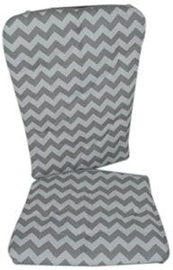 baby doll bedding chevron rocking chair pad, grey