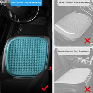 LGNORA Breathable Gel Seat Cushion for Long Sitting Non-Slip Comfortable Car Seat Cushion Cool Washable Home Office Chair Cushion Reduce Sweat (Grey)