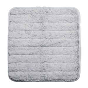 BXT Super Soft Faux Fur Chair Cushion with Ties Square Seat Pad Sofa Cover Non-Slip Backing Seat Cushion Rugs Carpet for Home Kitchen Office Dorm