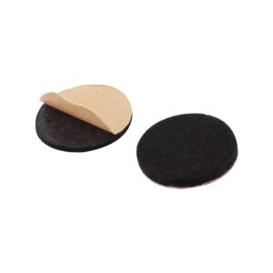 uxcell Furniture Pads Round 20mm 30pcs Self-Stick Non-Slip Anti-Scratch Felt Pads Floors Protector Black