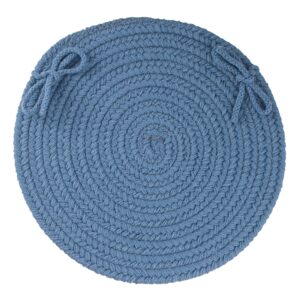 solid chair pad, marina blue