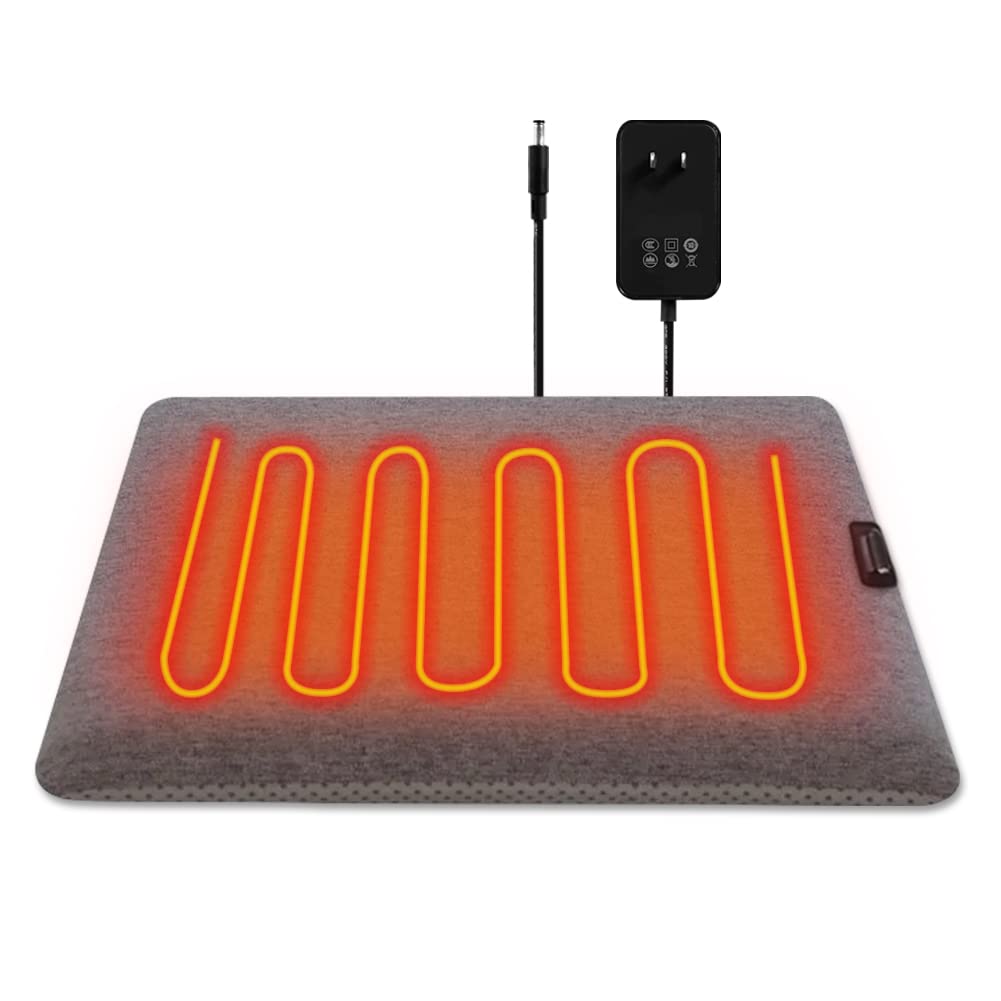 Heated Seat Cushion for Chairs, Electric Heating Seat Cover Memory Foam Portable Heating Pad for Cold Days, Promote Circulation, 3 Temperature Levels & 3 Timer Settings, 17.7In * 17.7In