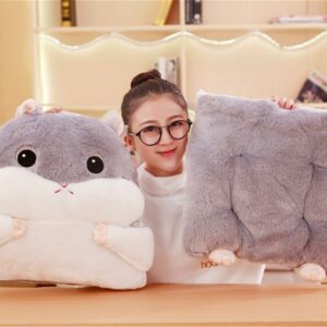 YILANLAN Cute Hamster Chair Cushion Floor Cushion Cartoon Animal Cushion car Cushion Office Cushion (45cm*45cm*40cm, Orange)