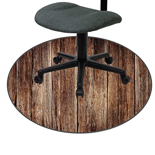 Wood Grain Rolling Chair Mat for Carpet Non-Slip Gaming Rug Non-Slip Rug  for Office Chair Computer 37 Inch