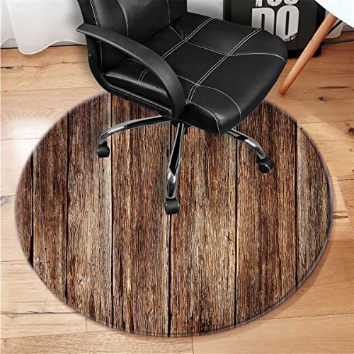 Wood Grain Rolling Chair Mat for Carpet Non-Slip Gaming Rug Non-Slip Rug  for Office Chair Computer 37 Inch