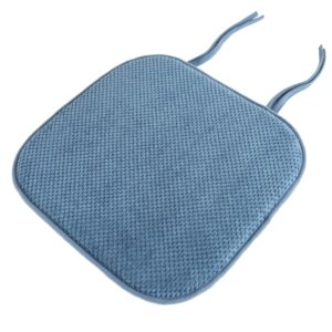 lavish home memory foam chair cushion, 15.5 in x 15.5 in, blue 2 count