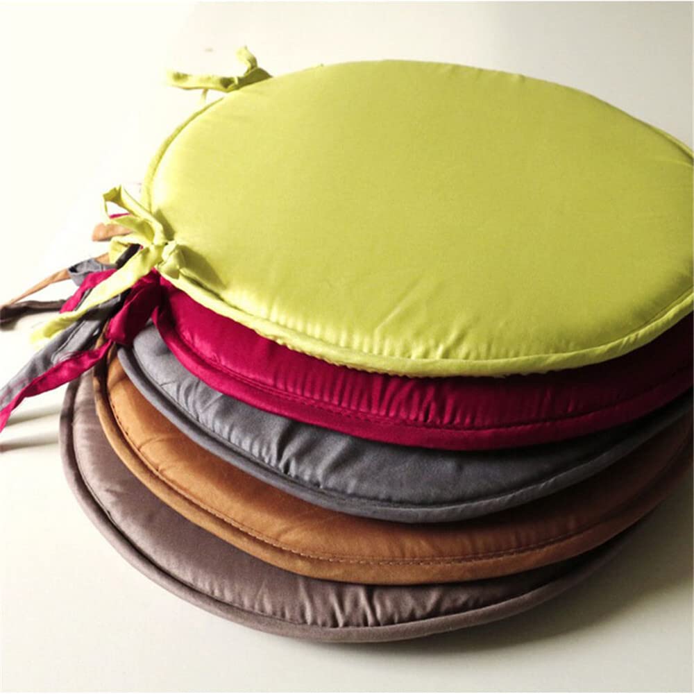 TOPBESTOR Round Chair Pad with Ties Bar Stool Cushion Soft Floor Pillow Seat Pads for Dining Chairs Furniture, 29 x 29 x 1.8 CM