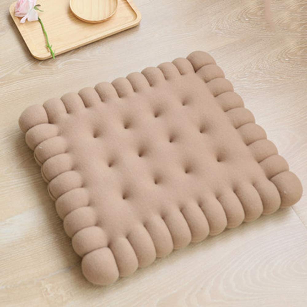 WJXBoos Japanese Solid Color Chair Pad,Non-Slip Biscuit Chair Cushion Seat Pad for Dining Chair Stool Kitchen Tatami Cushion B 4045cm(1618inch)