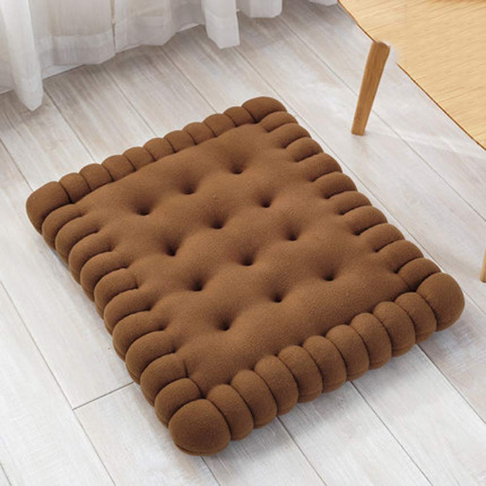 WJXBoos Japanese Solid Color Chair Pad,Non-Slip Biscuit Chair Cushion Seat Pad for Dining Chair Stool Kitchen Tatami Cushion B 4045cm(1618inch)