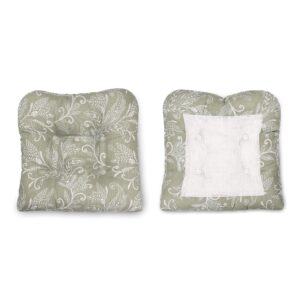 Ellis Curtain Lexington Leaf Chair Pad, Sage