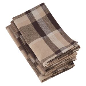 100% cotton plaid design table napkins (set of 4)